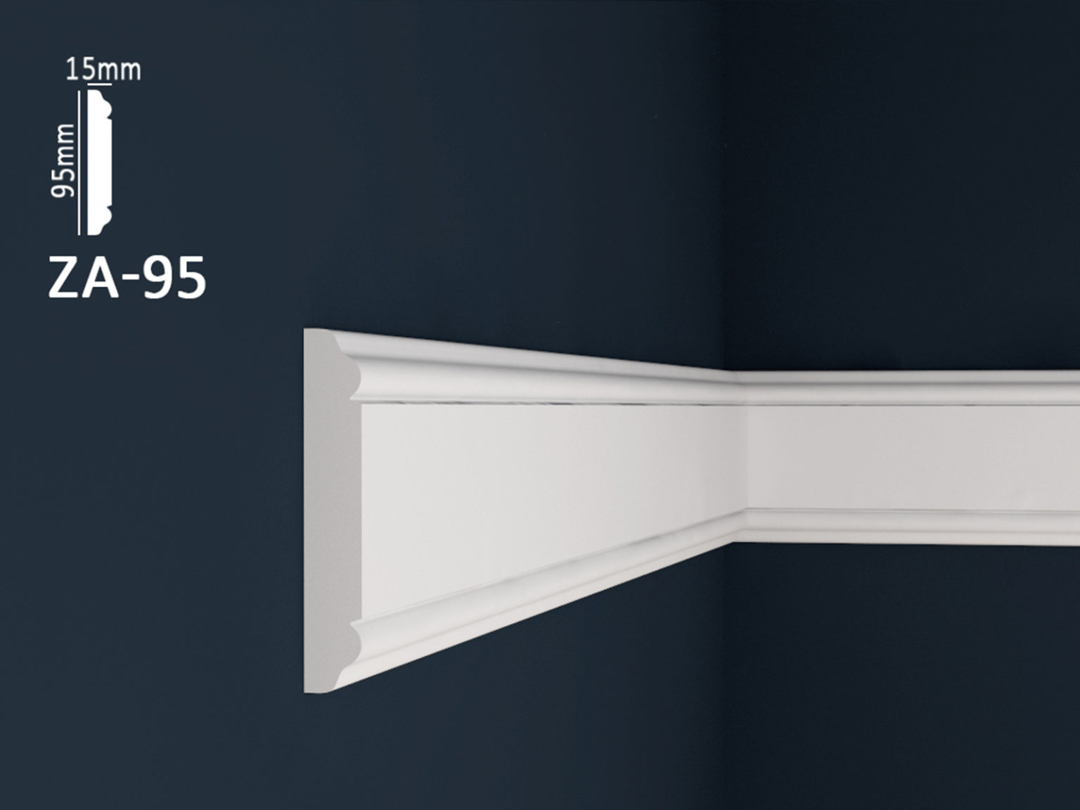 Ravne - zid lajsne ZA 95 | Stiropor lajsne